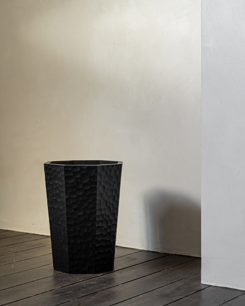 Ethnicraft Mahogany Black Chopped Paper Basket – Bayside Furniture